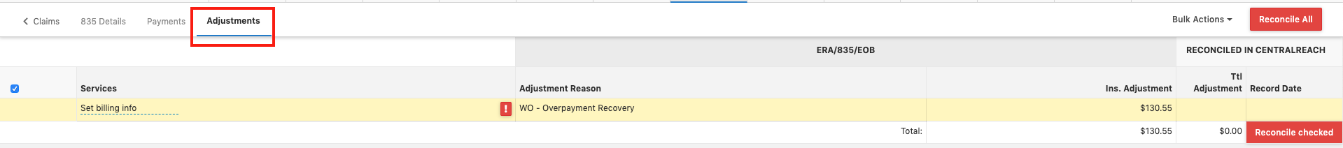 How To: Use the ERA List and Reconcile Button