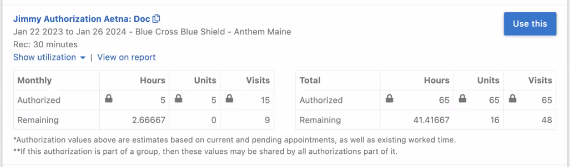 How To: View Authorization Utilization while Booking an Appointment
