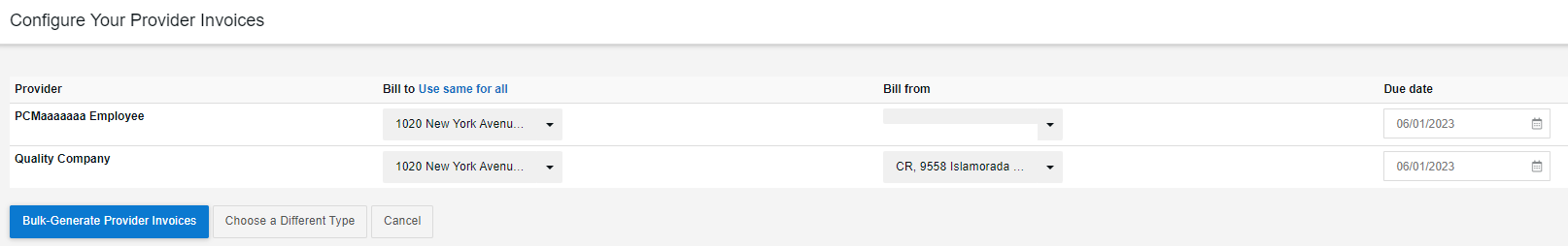 How To: Create a Provider Invoice