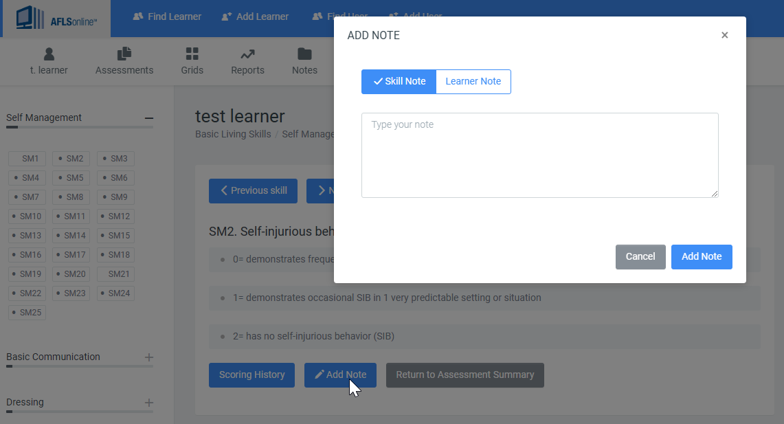 How To: Create a Skill Note in CR Assessments