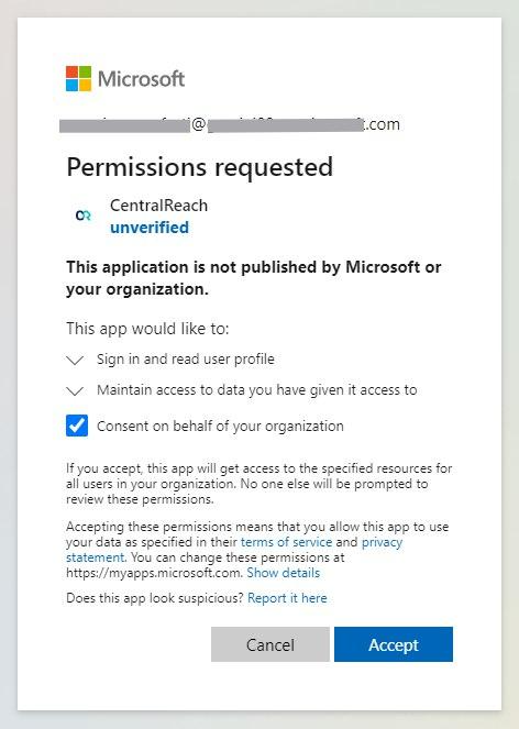 Knowledge: SSO to CentralReach Applications via Microsoft MyApps Portal