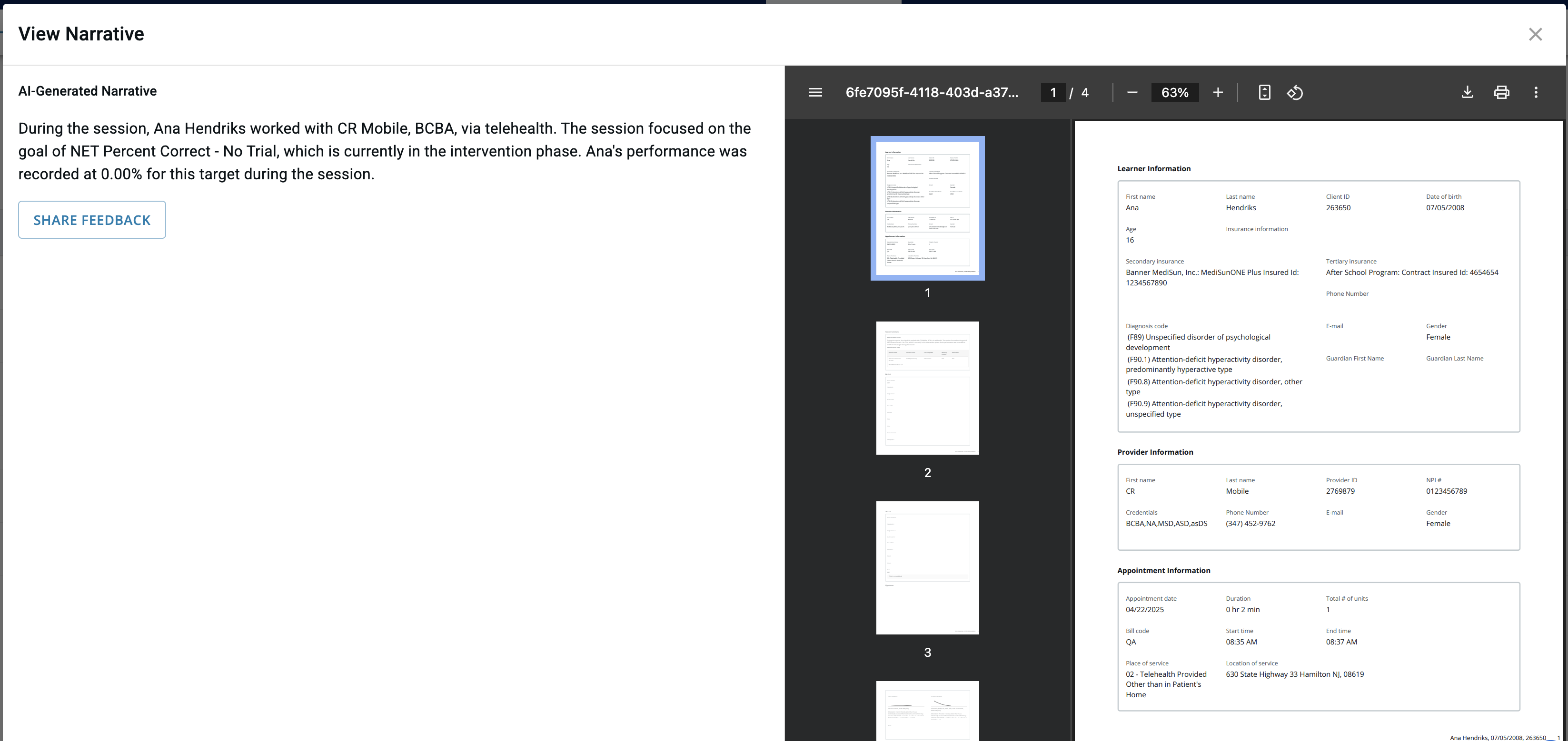Knowledge: The AI-Assisted Session Narratives Dashboard