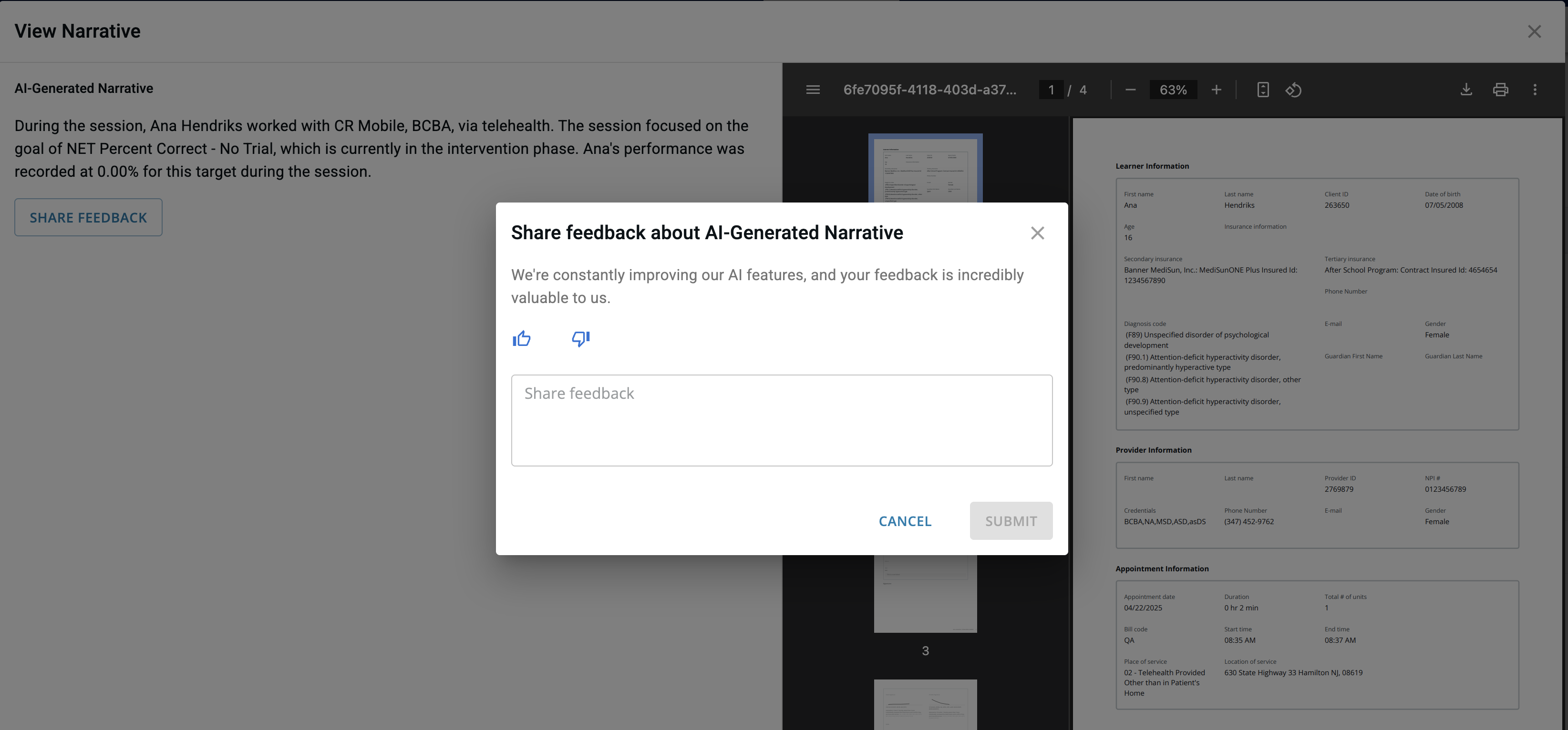 Knowledge: The AI-Assisted Session Narratives Dashboard